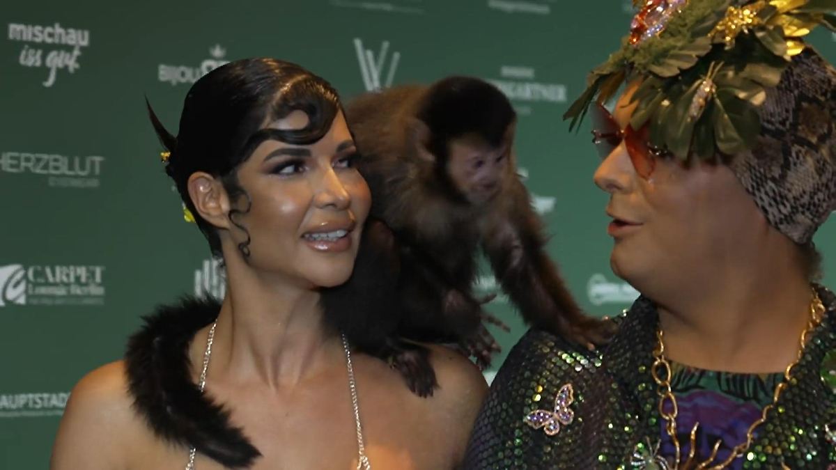 Dschungelcamp 2025: Micaela Schäfer kommt mit einem echten Affen zur IBES-Party!